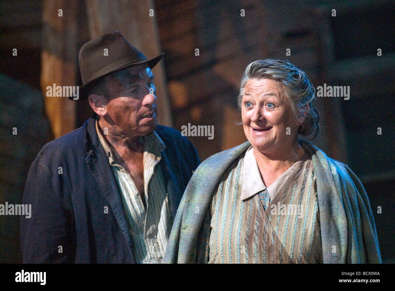 Christopher Timothy as Pa Joad and Sorcha Cusack playing Ma Joad in The ...