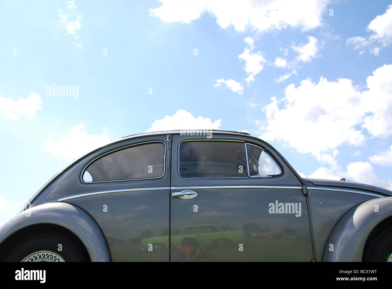 Classic grey VW beetle Stock Photo - Alamy