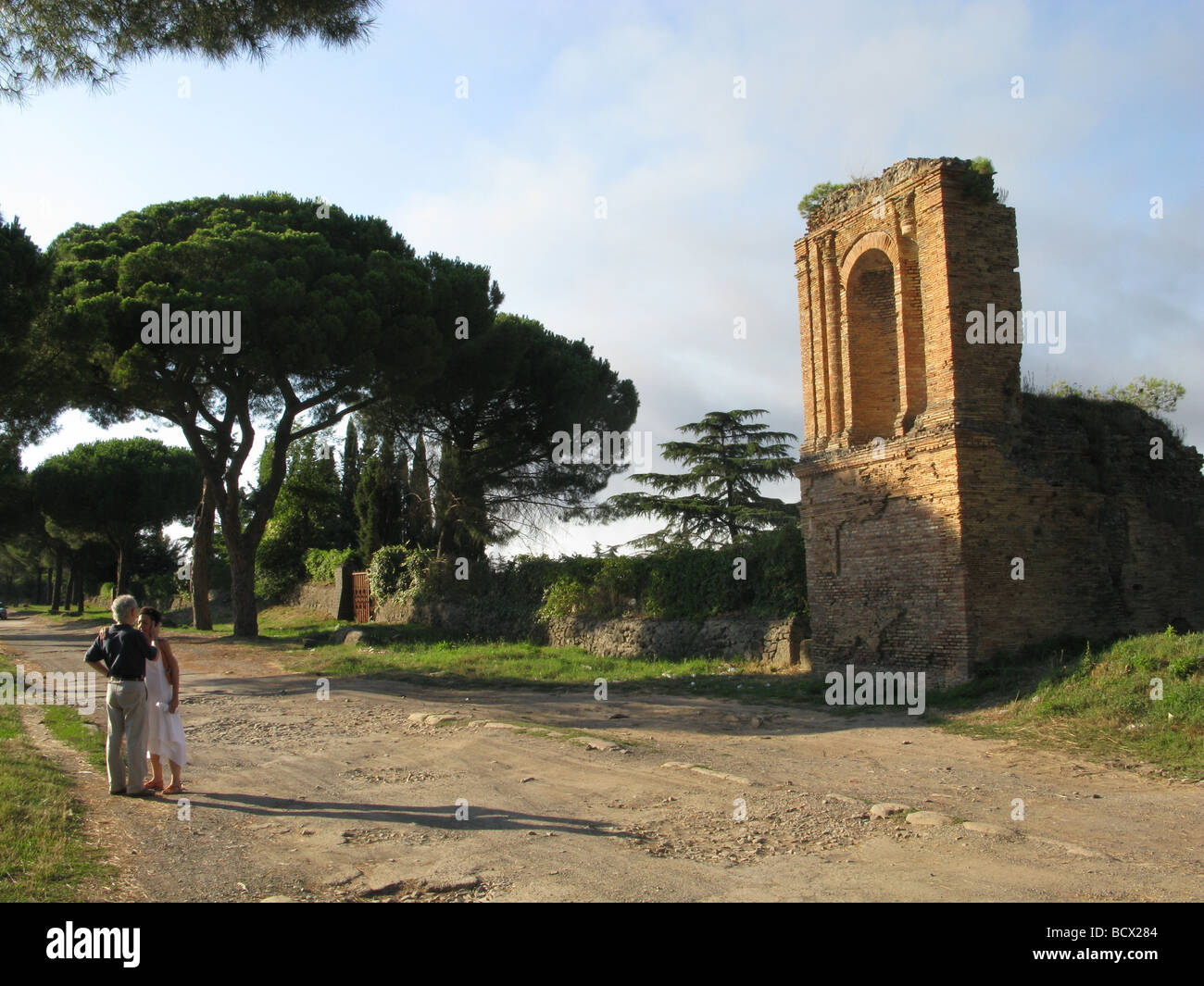 detail of tomb memorial on the old appian way in rome italy Stock Photo ...