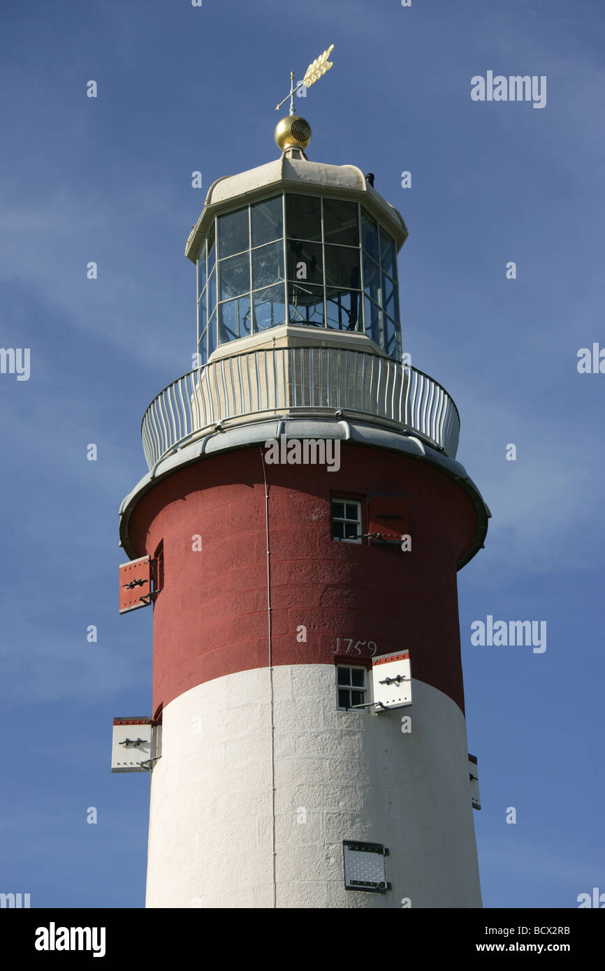 City of Plymouth, England. John Smeaton’s Eddystone Lighthouse, which ...