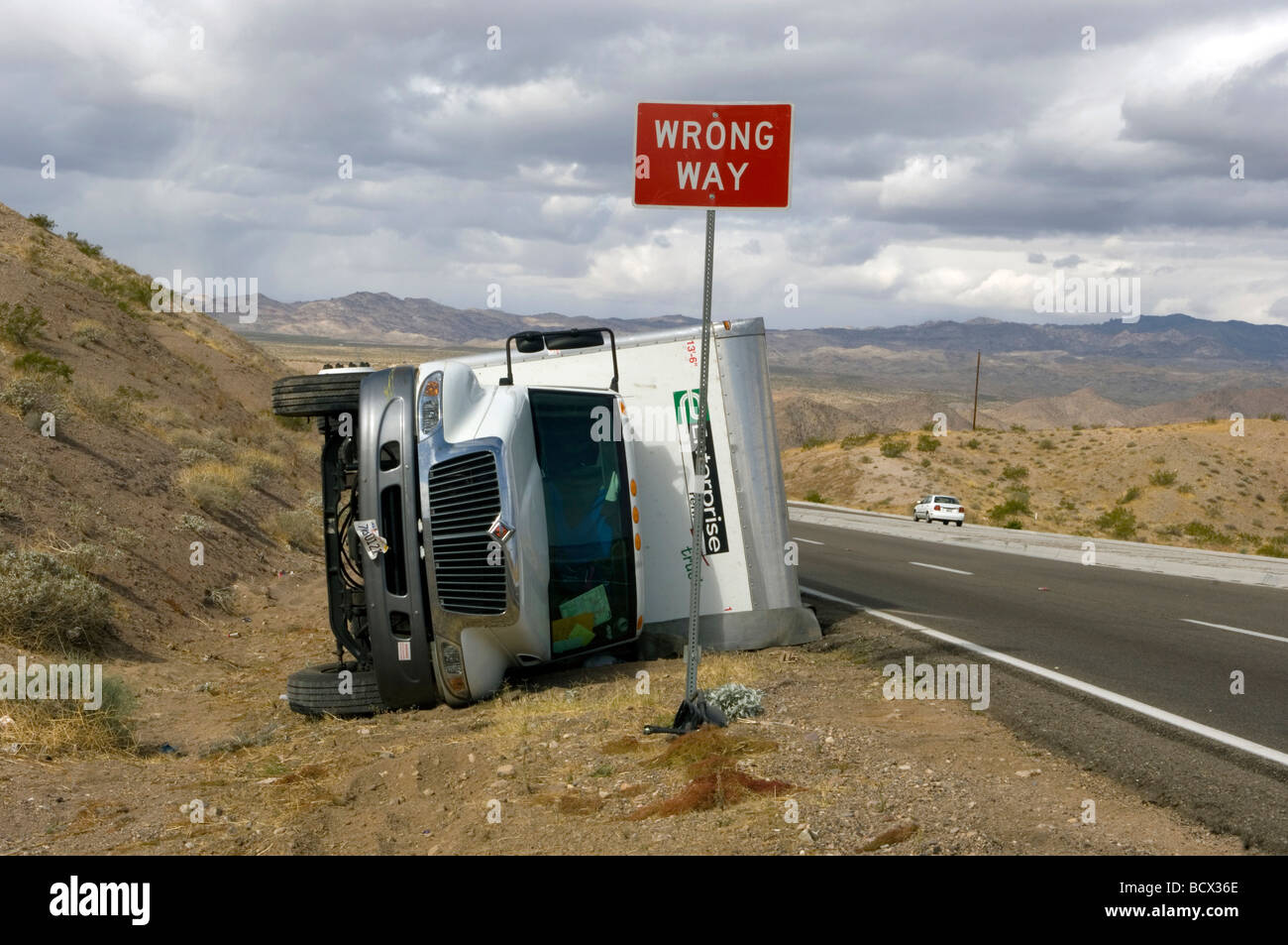 Deserted highway road signs hi-res stock photography and images - Alamy