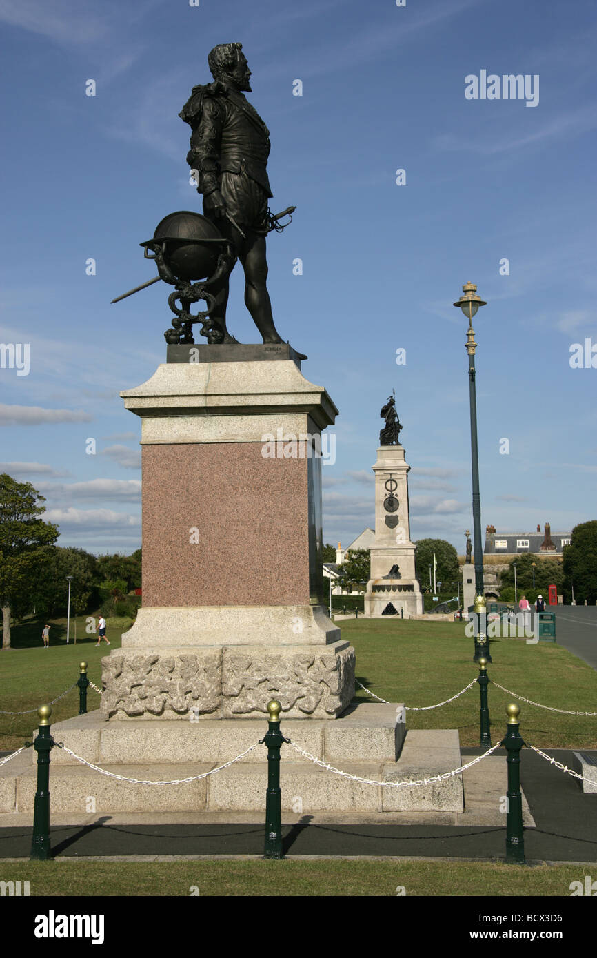 City of Plymouth, England. The Sir Joseph Boehm RA designed Sir Francis ...