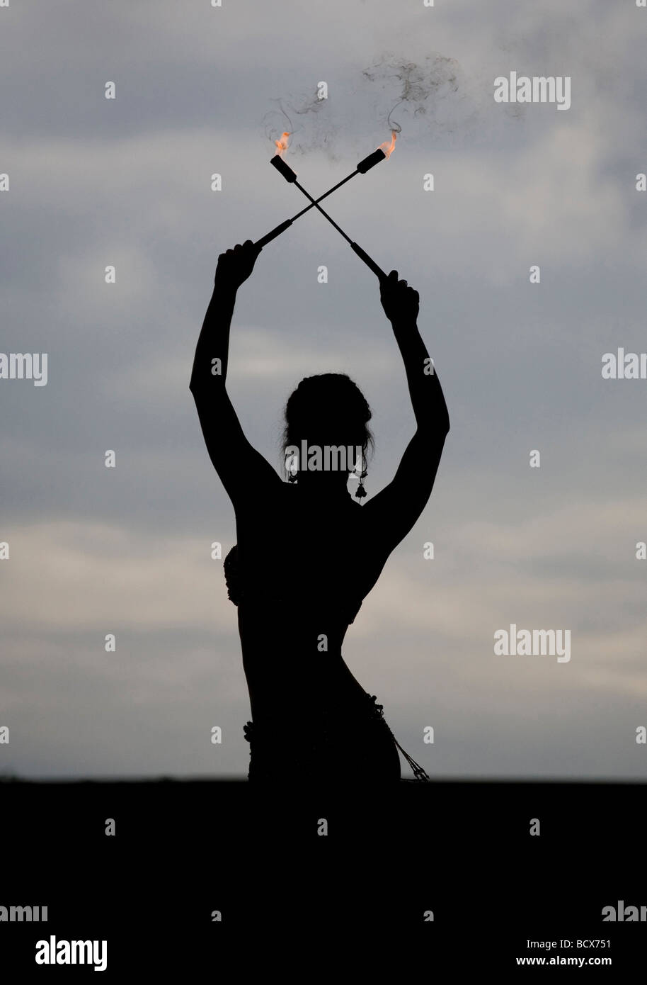 Female fire dancer hi-res stock photography and images - Alamy