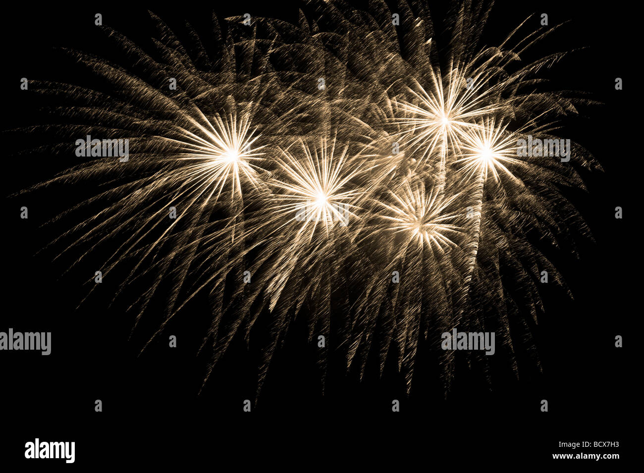 Multiple Pyrotechnic Air Bursts Stock Photo - Alamy