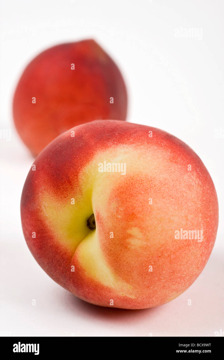 Cutout of a Peach on white background Stock Photo - Alamy
