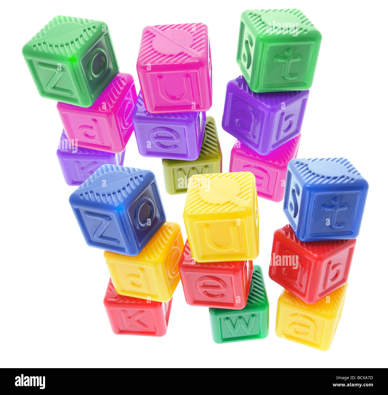 Plastic Alphabet Cubes Stock Photo - Alamy