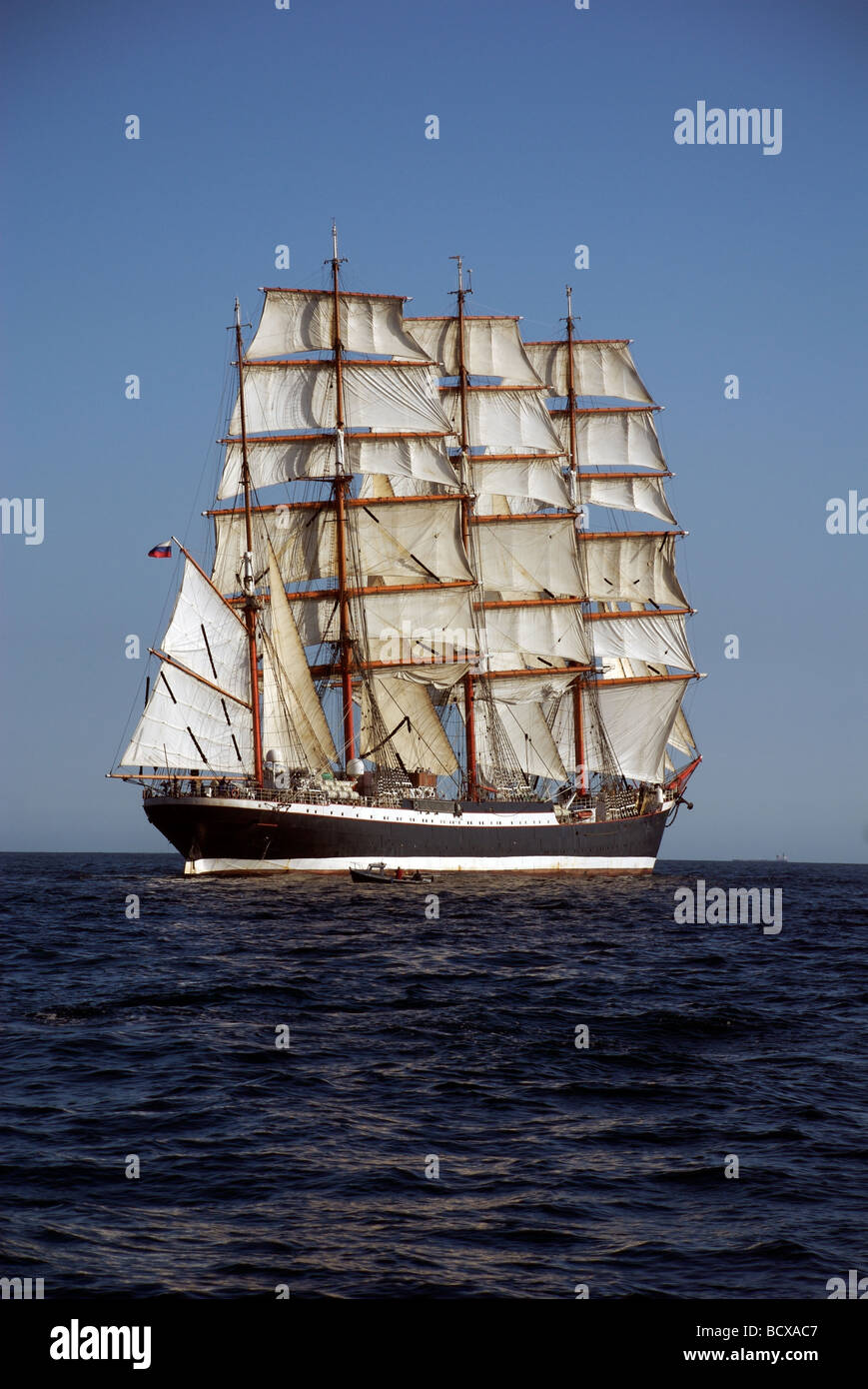 The Russian STS Sedov ship, a four masted steel barque, Funchal 500 ...