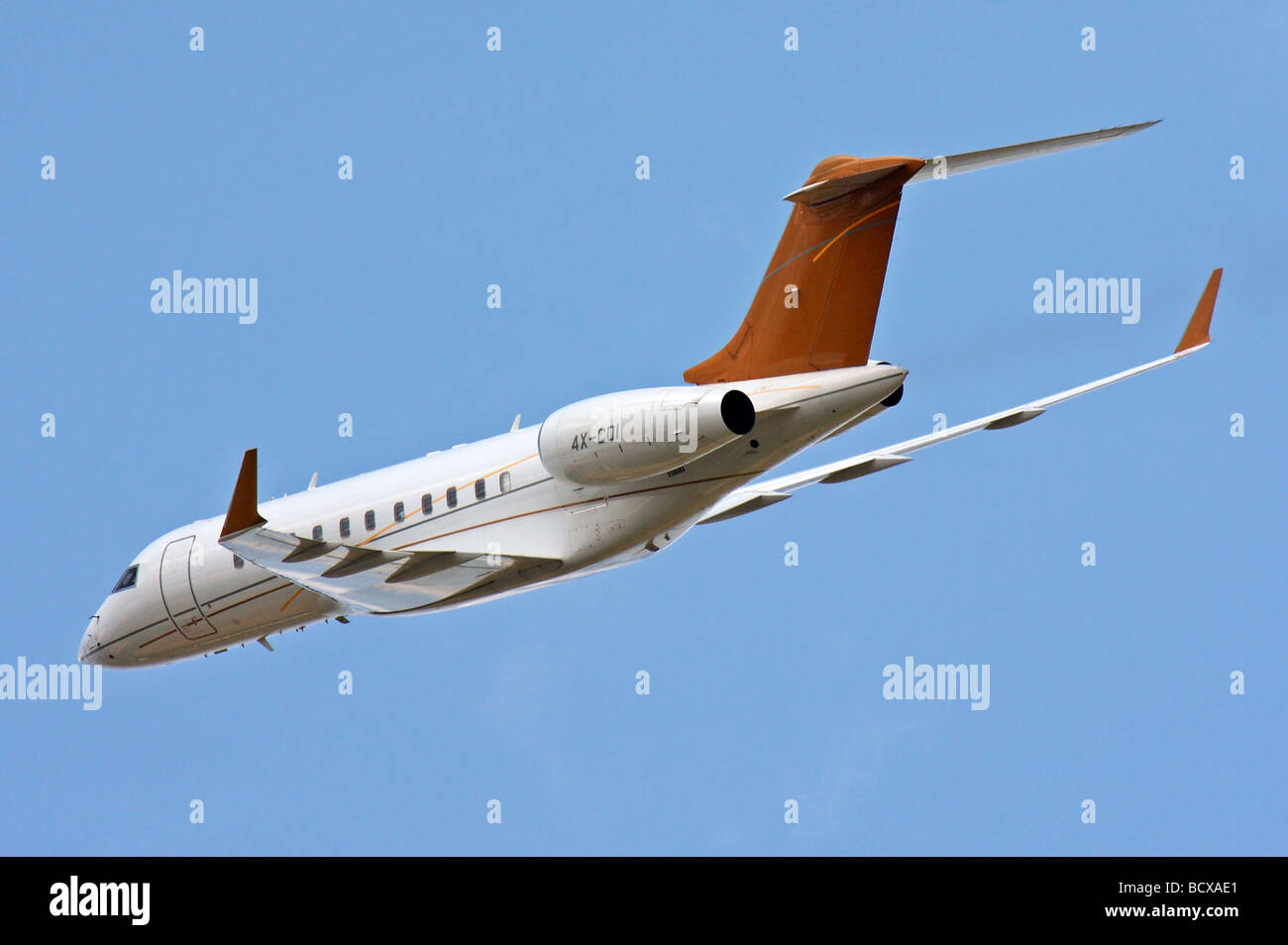 Corporate Jet in flight Stock Photo - Alamy
