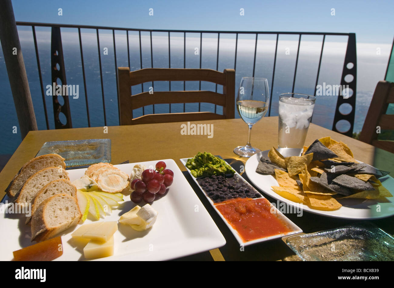 Snacks Post Ranch Inn restaurant overlooking the Pacific ocean on the ...