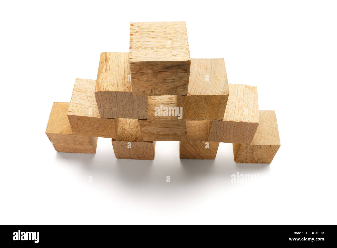 Stack of Wooden Cubes Stock Photo - Alamy