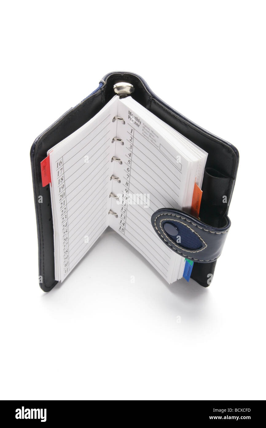 Organizer planner blank pages Cut Out Stock Images & Pictures - Alamy