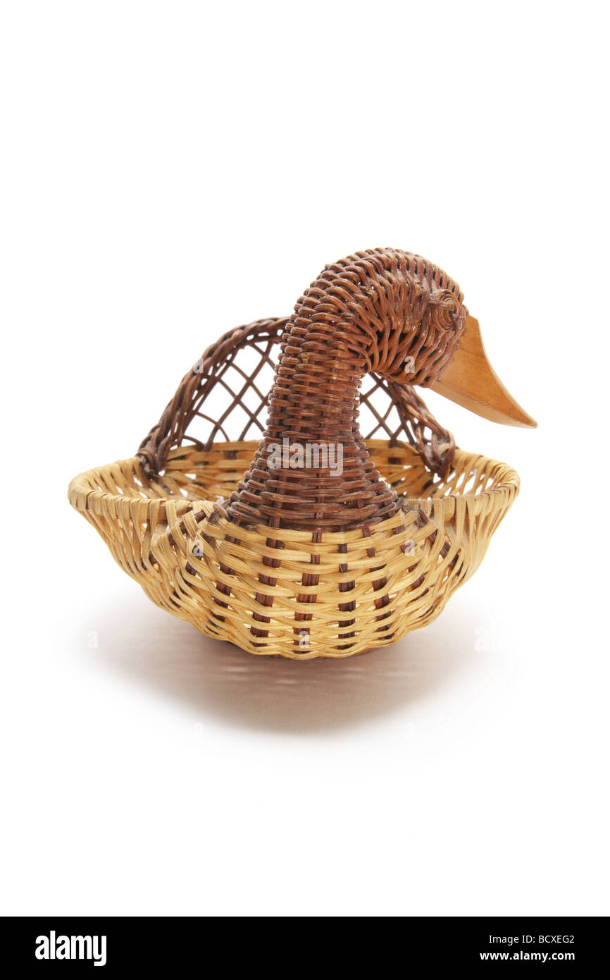 Duck Wicker Basket Stock Photo - Alamy