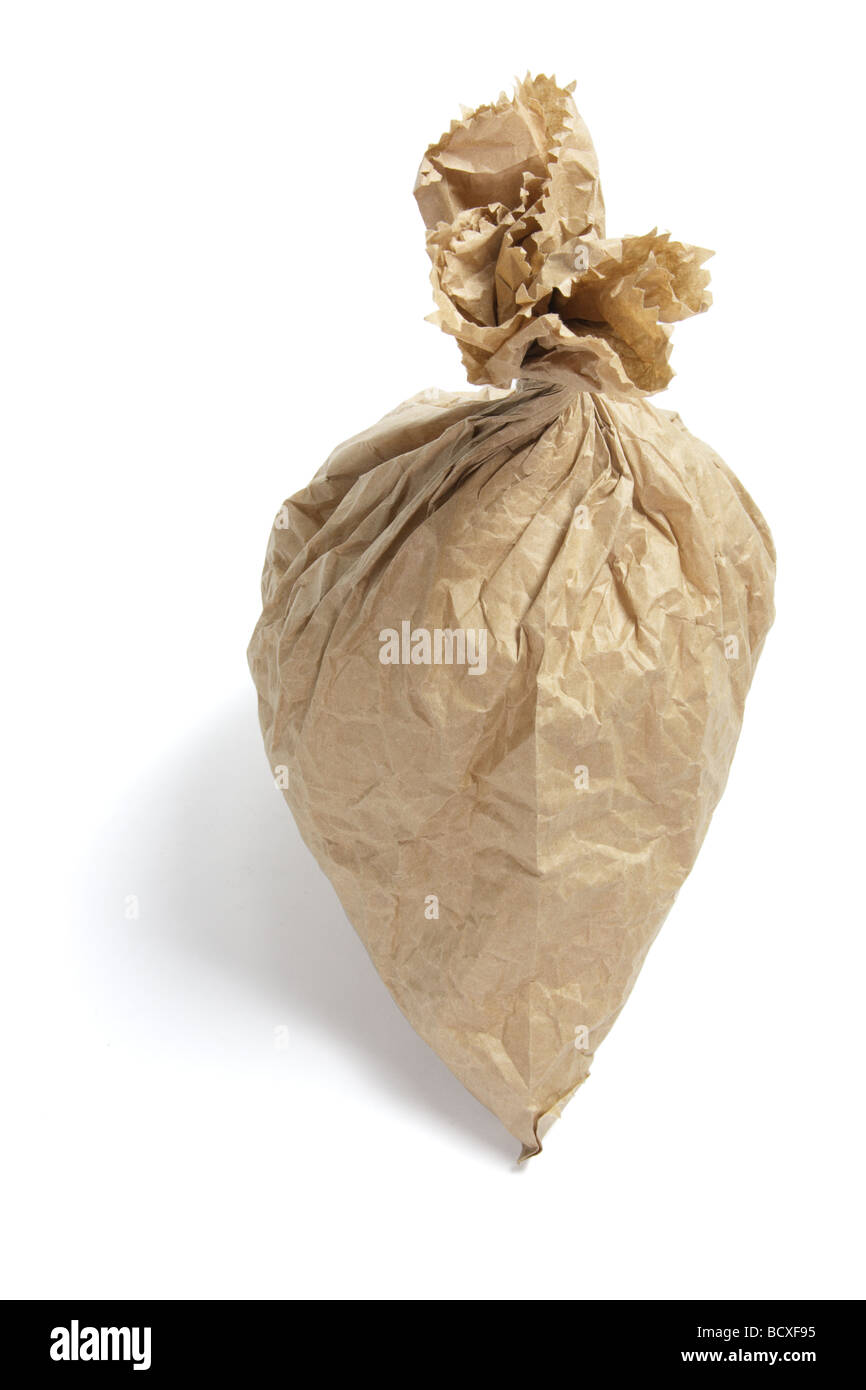 Crumpled Brown Paper Bag Stock Photo - Alamy