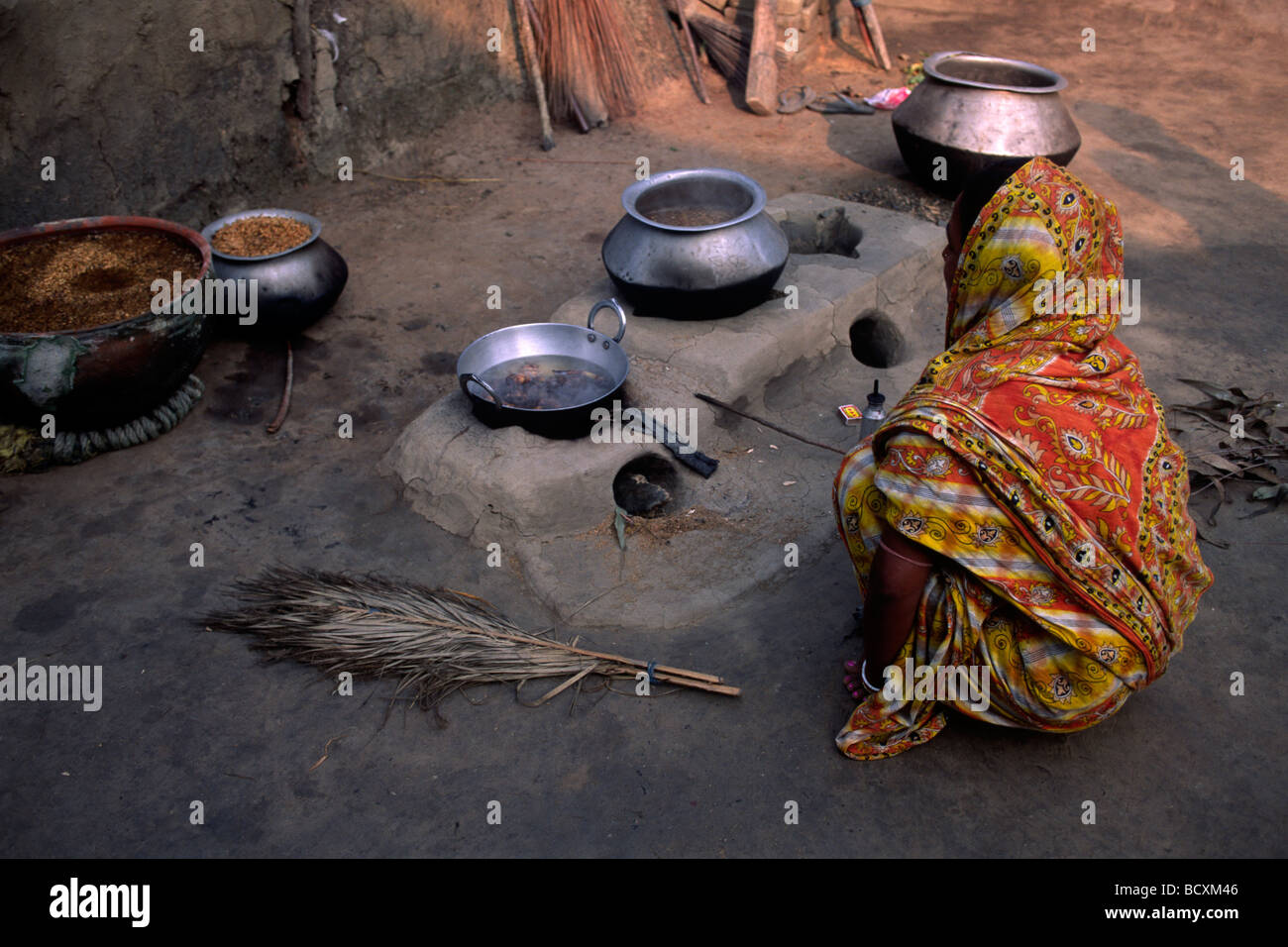 Indian village woman cooking hi-res stock photography and images - Alamy