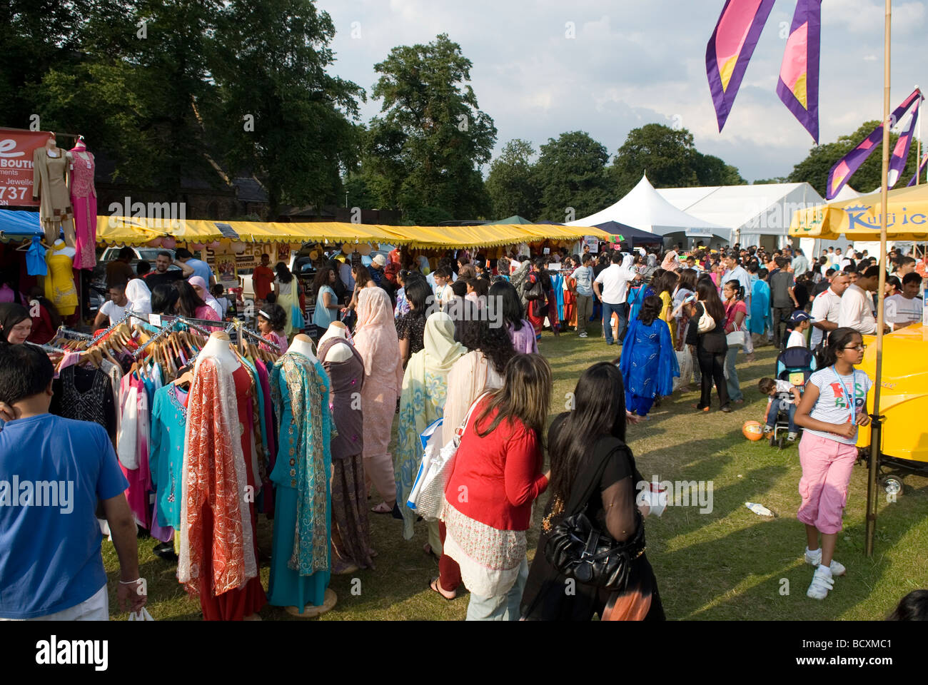 People at the Mela Asian event in Manchester UK Stock Photo - Alamy