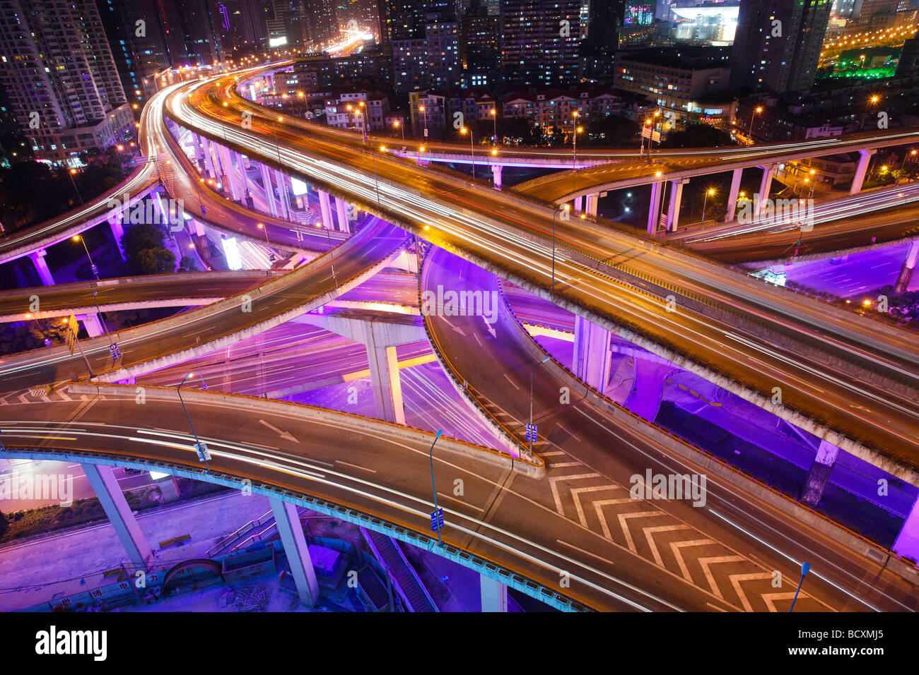 Shanghai yanan elevated road hi-res stock photography and images - Alamy
