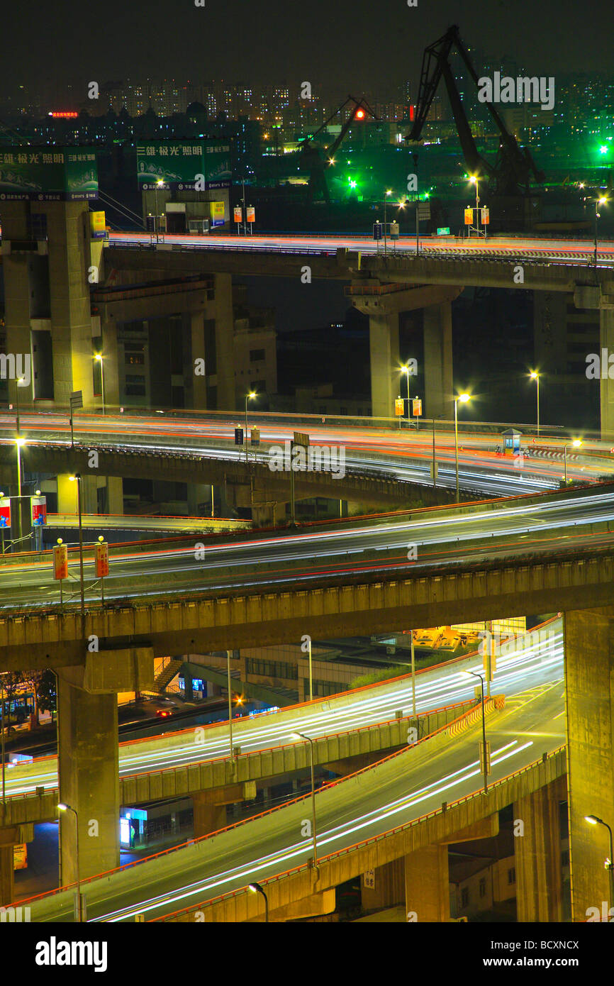 Nanpu bridge night shanghai hi-res stock photography and images - Alamy