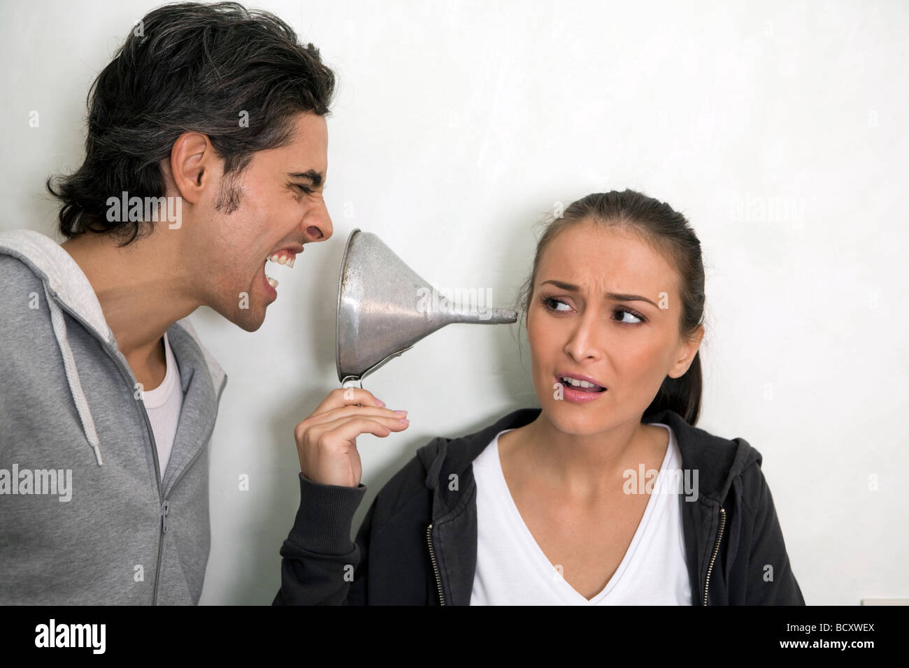 couple, man shouting Stock Photo - Alamy