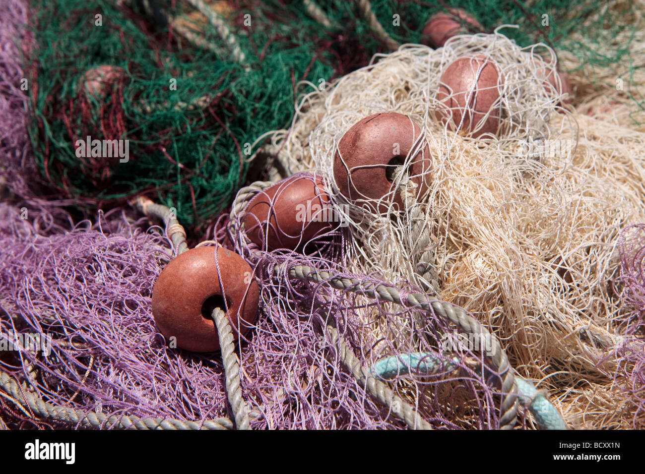 Red Yellow And Green Fishing Nets High Resolution Stock Photography and Images - Alamy