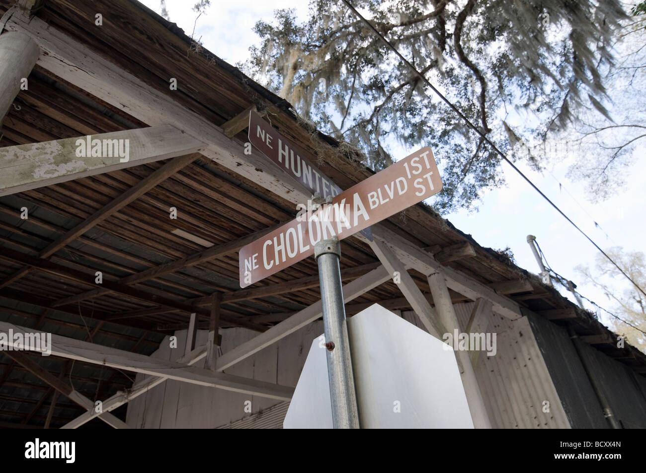 quaint old historic town of Micanopy in North Central Florida Stock ...