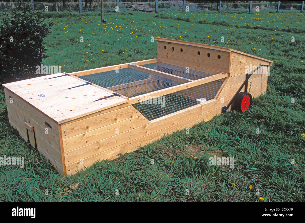 Mobile poultry ark for chickens UK Stock Photo - Alamy