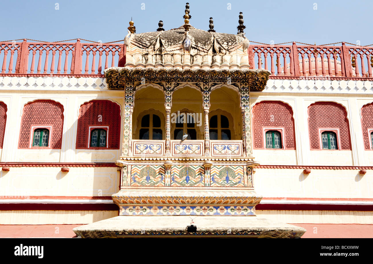 Royal Balcony At The City Palace Jaipur Rajasthan India Stock Photo - Alamy