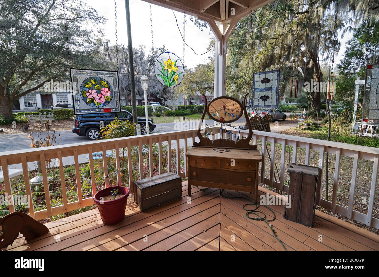 quaint old historic town of Micanopy in North Central Florida Stock ...