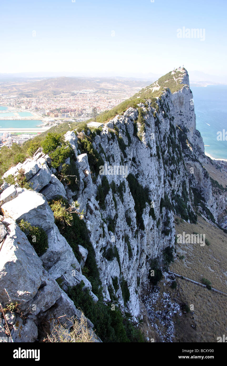 Spanish Mainland and Rock of Gibraltar from Lenea Rock Lookout ...