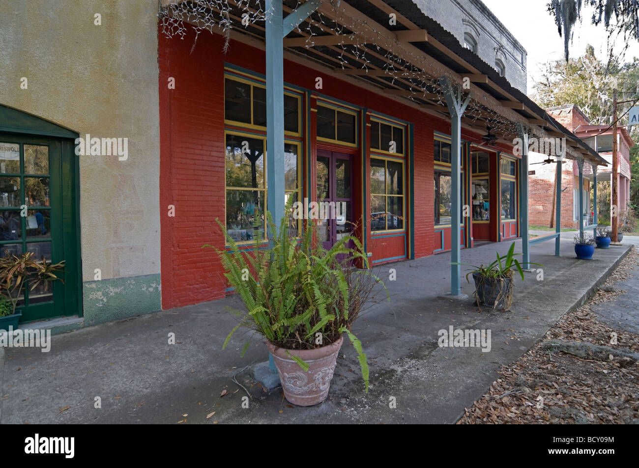 quaint old historic town of Micanopy in North Central Florida Stock ...