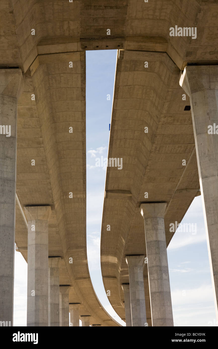 Under a bridge ramp Stock Photo - Alamy