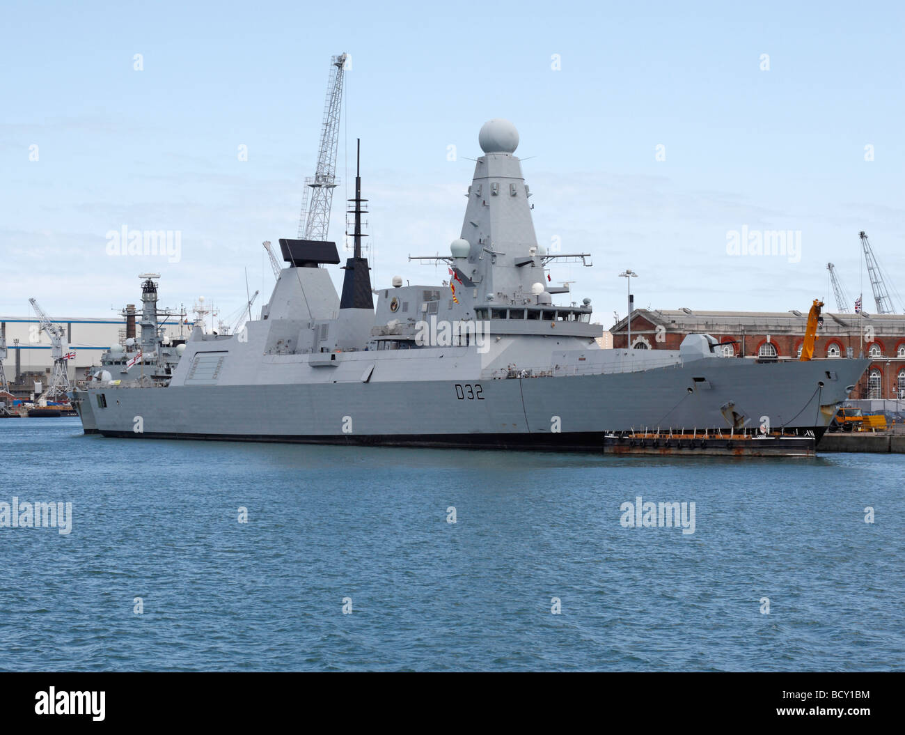 HMS Daring (D32), the lead ship of the Type 45 ('D' Class) air defence ...