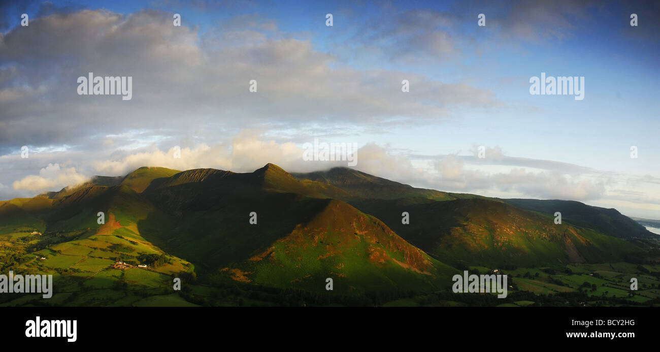 Derwent Fells at Dawn from Cat Bells, English Lake District Stock Photo ...