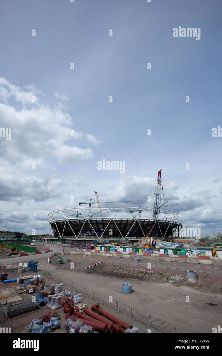 London Olympic 2012 Stadium under construction May 2009 Stock Photo - Alamy