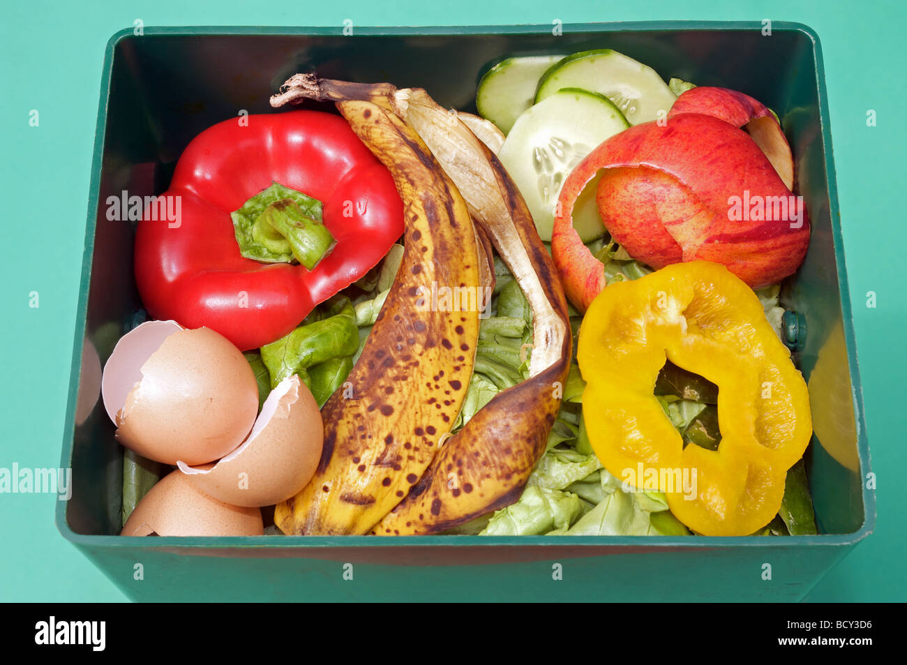 Kitchen food waste ready for compositing Stock Photo - Alamy