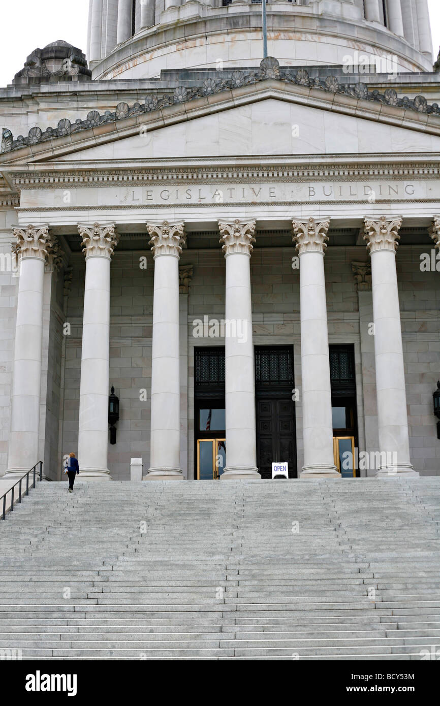 Washington State Capitol Building Person in seen showing perspective ...