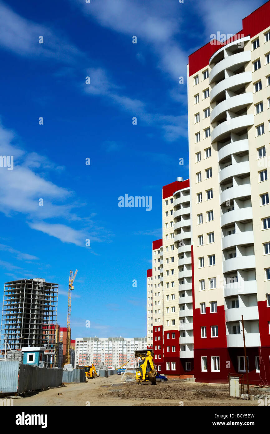 Construction of apartment Stock Photo - Alamy
