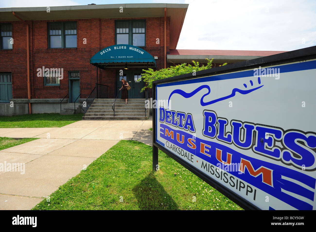 USA Mississippi Clarksdale exterior of the Delta Blues Museum muddy ...