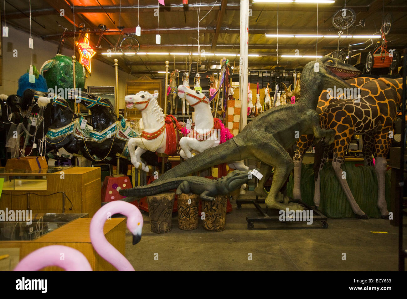 Dinosaur and carousel horses 20th Century Props North Hollywood Los ...