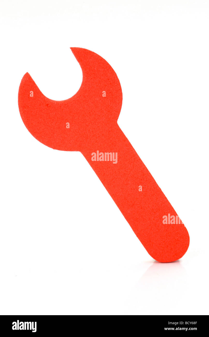 Construction spanner symbols isolated against a white background Stock ...