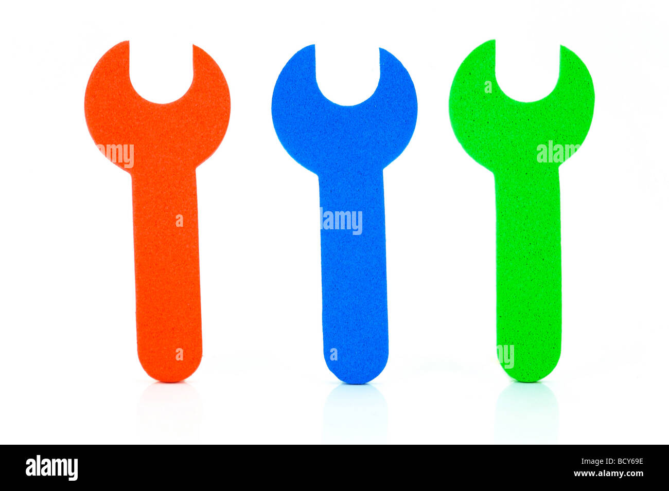 Construction spanner symbols isolated against a white background Stock ...