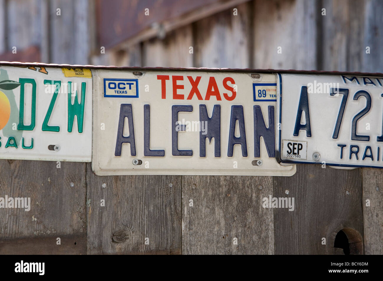 Texas License plates Stock Photo - Alamy