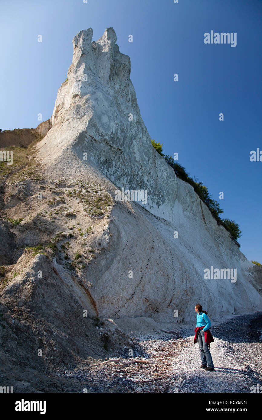Chalk cliff denmark woman hi-res stock photography and images - Alamy