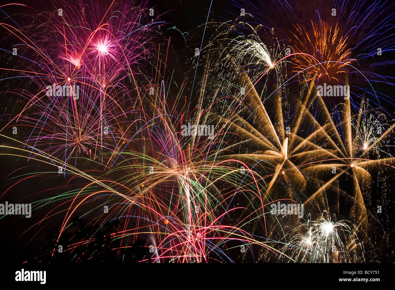 July 4th Fireworks Independence Day Culver City California United ...