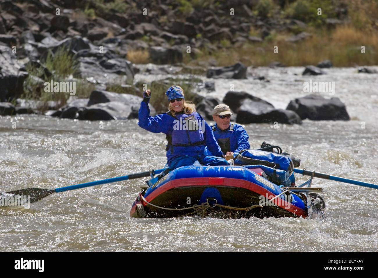 RAFTING the wild and scenic OWYHEE RIVER gorge EASTERN OREGON Stock ...