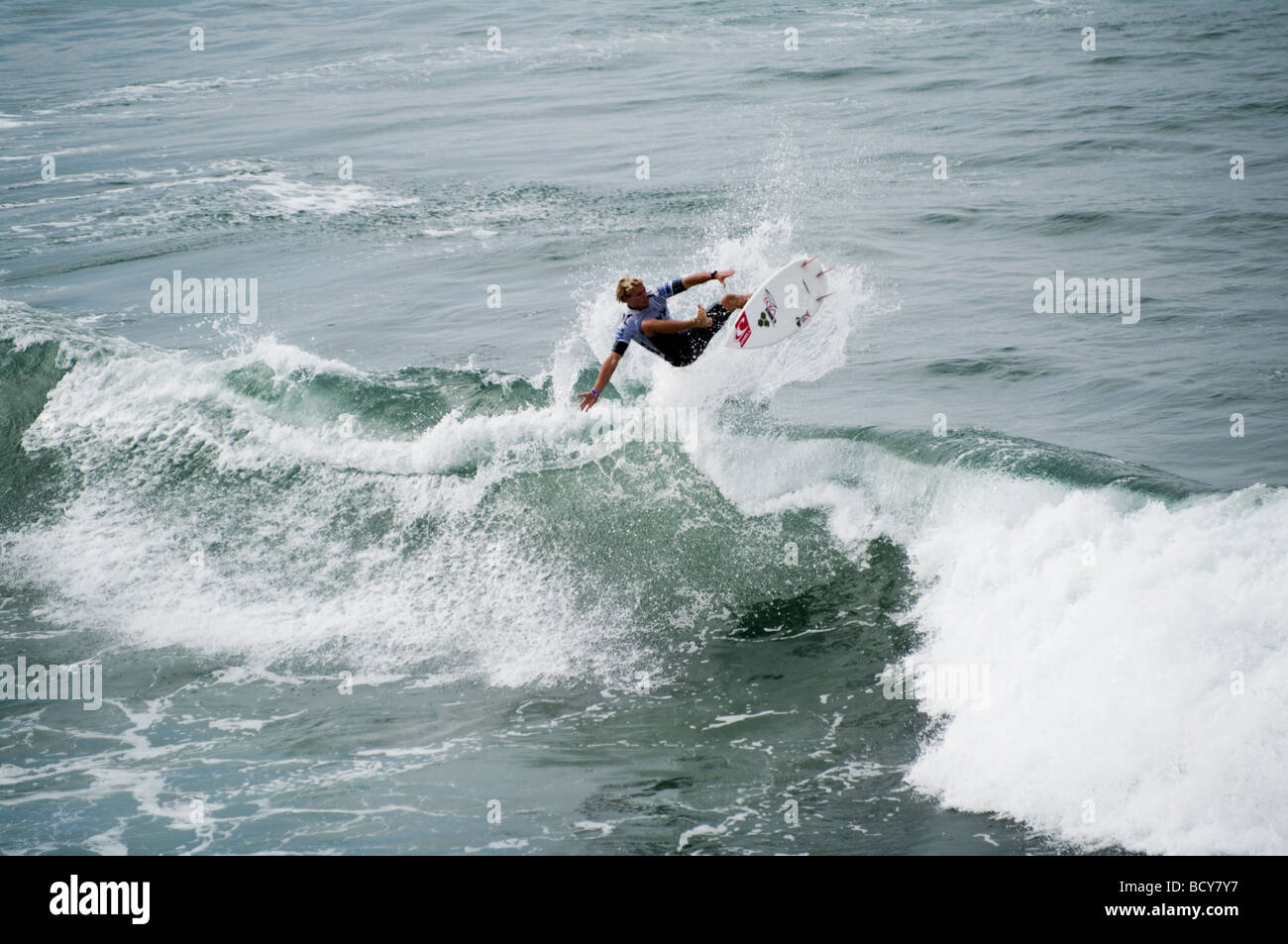 Competitor at the U.S. Open Surf competition, Huntington Beach, CA ...