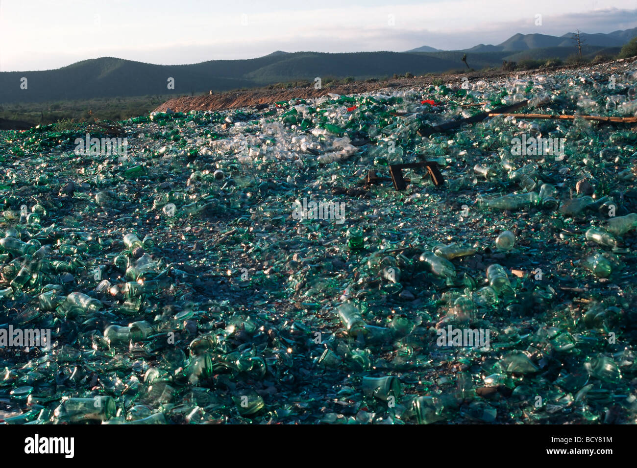 Roadside accident debris Stock Photo - Alamy