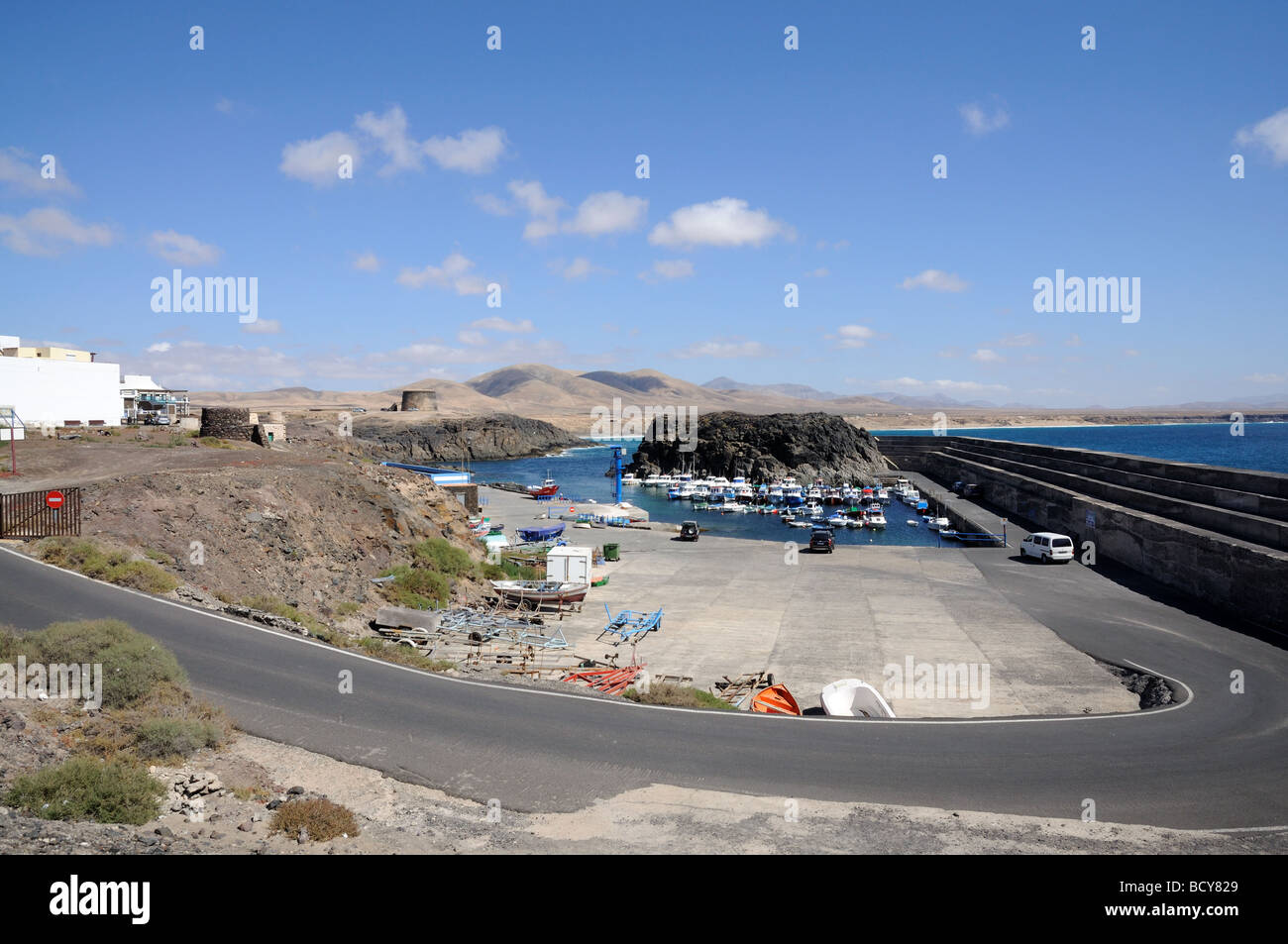 Fishing port of El Cotillo. Canary Island Fuerteventura, Spain Stock ...
