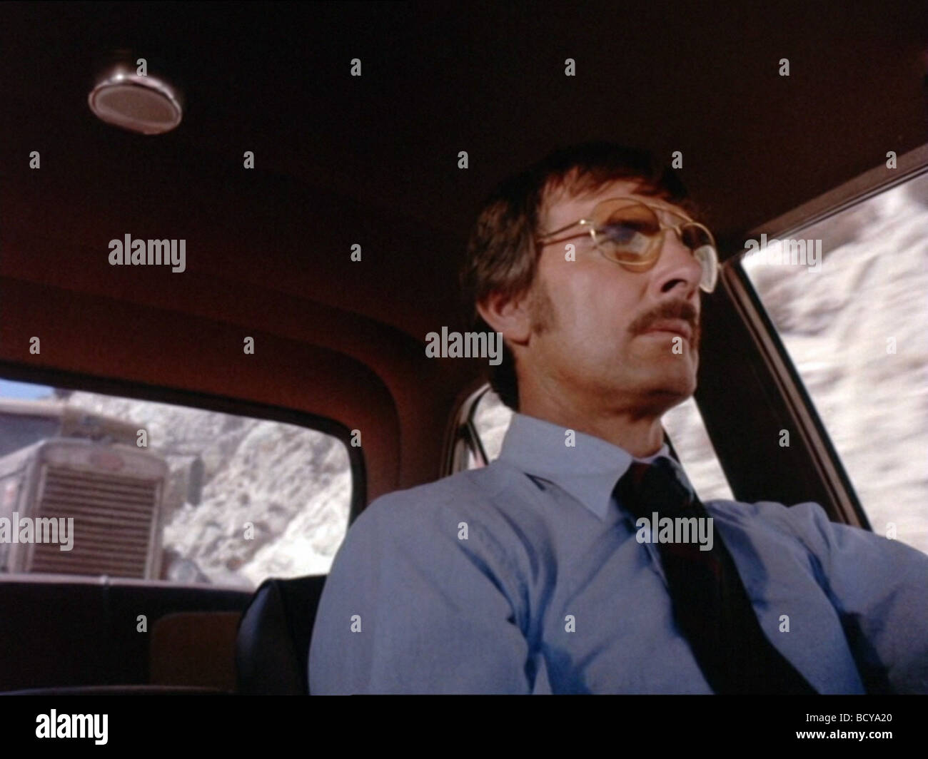 Duel Year : 1971 Director : Steven Spielberg Dennis Weaver Stock Photo ...
