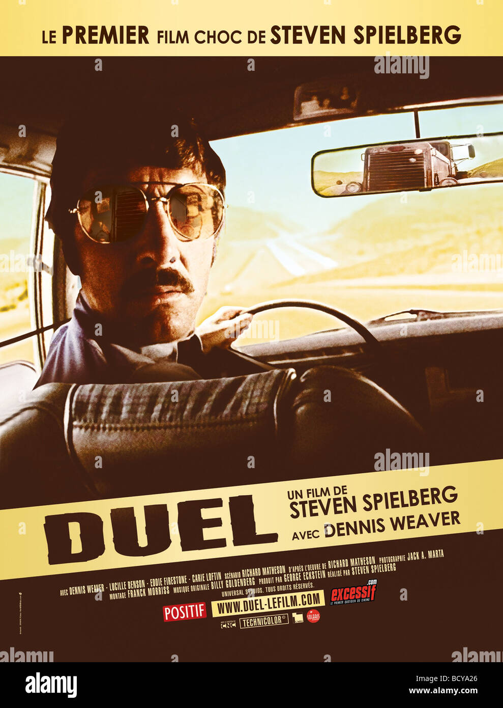 Duel Year : 1971 Director : Steven Spielberg Dennis Weaver Movie poster ...