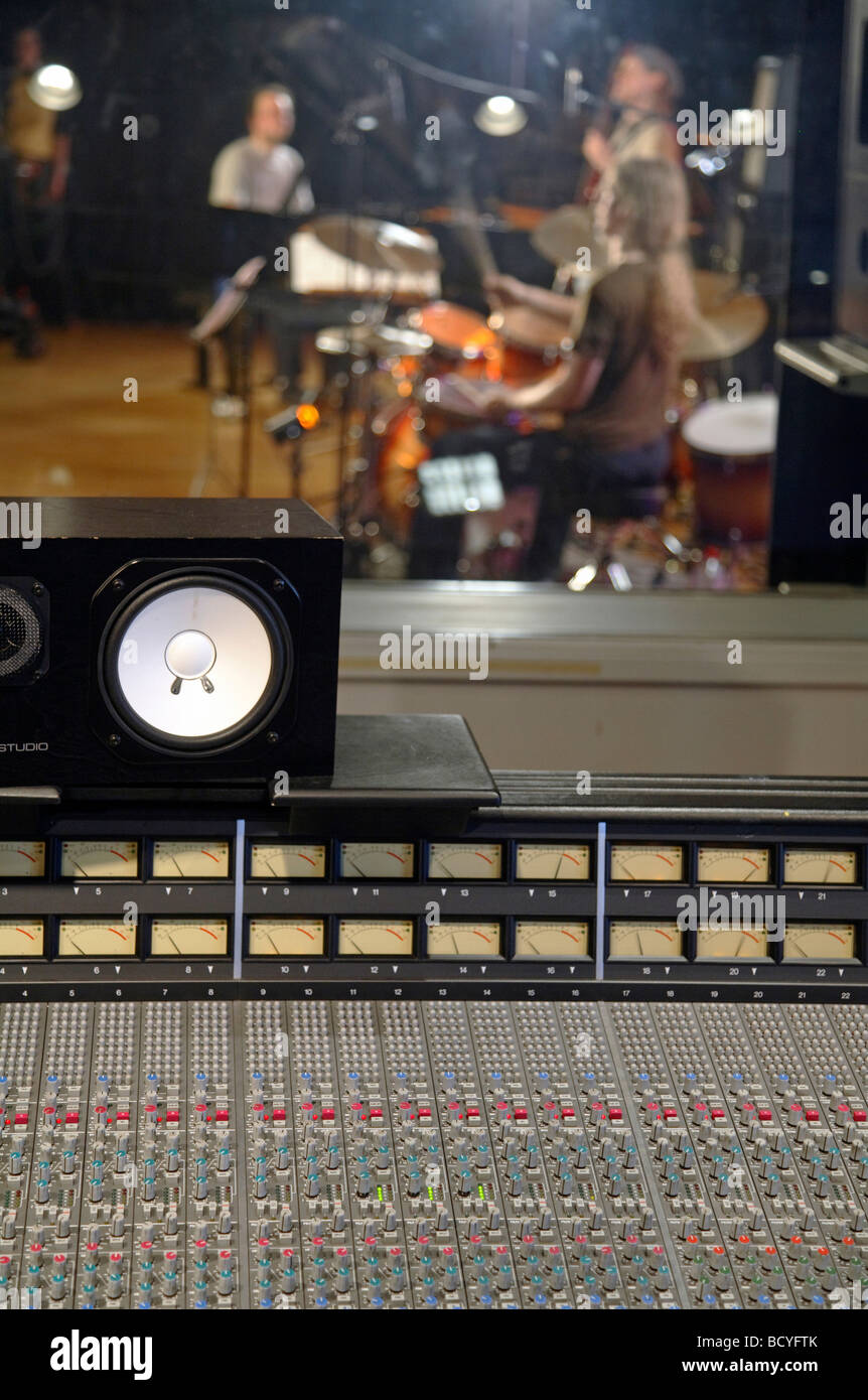 Mixing console in a recording studio Stock Photo - Alamy